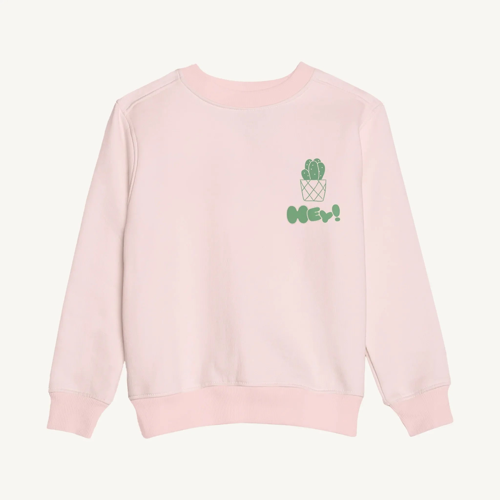 Girls' Pink Sweatshirt | Hey Print – Guugly Wuugly